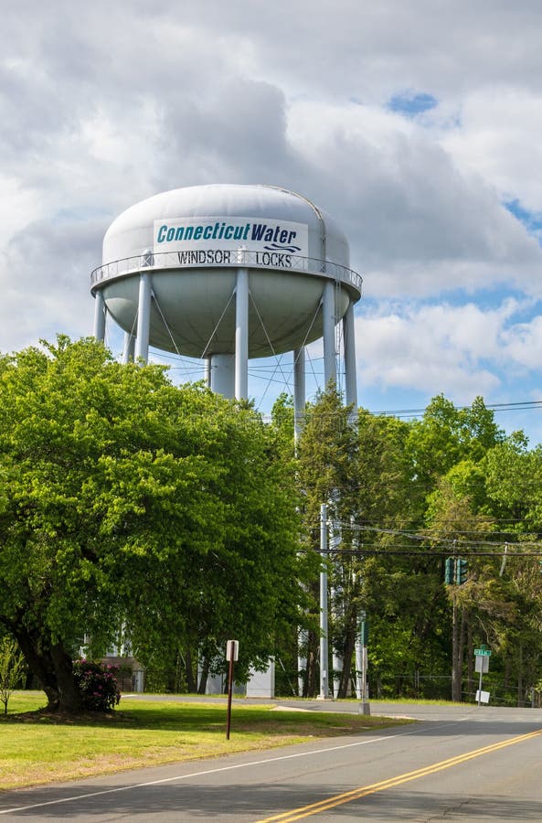 Connecticut Water Water Tower in Windsor Locks, Connecticut Editorial ...
