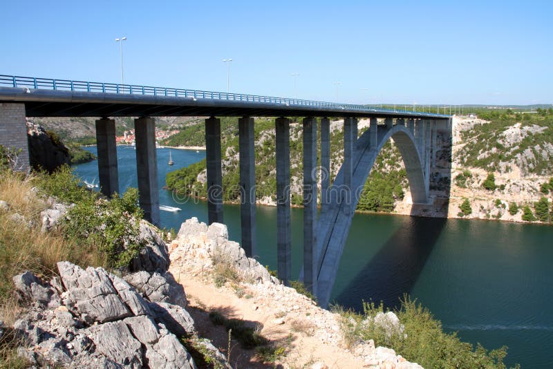CONNECTING stock photo. Image of highway, pier, arch, ocean - 1460230