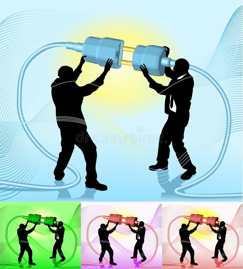 People connecting concept stock vector. Illustration of cooperation ...