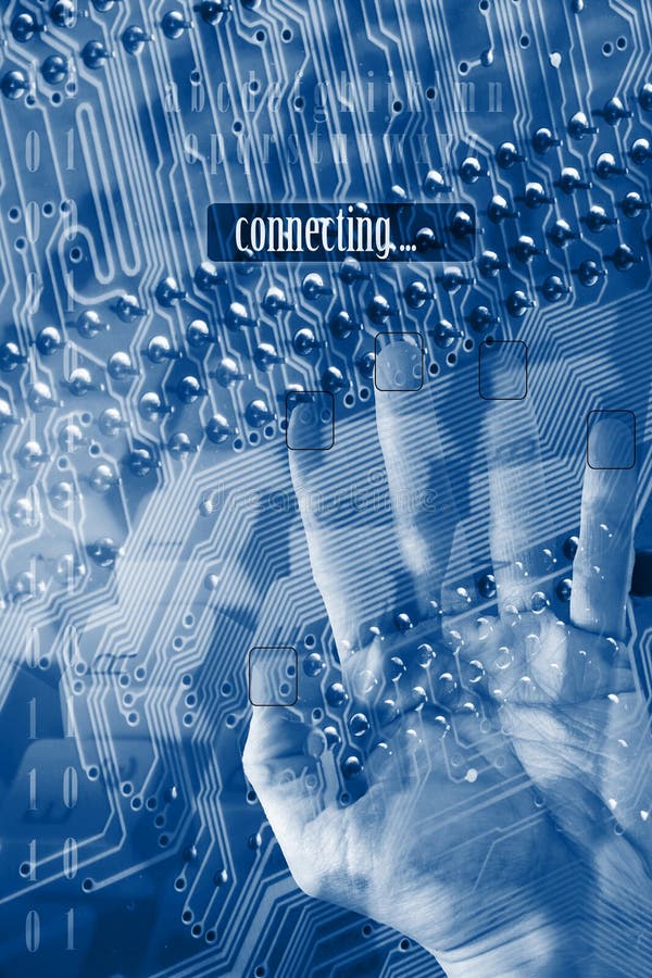 Connecting ... stock illustration. Illustration of digit - 5853153