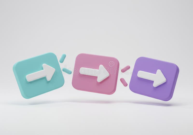 Connecting Arrows Representing Integration or Data Flow Stock ...