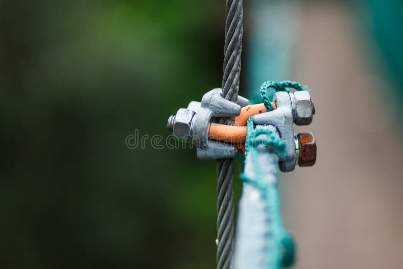 Connecting cable clamp stock photo. Image of engineering - 114215458