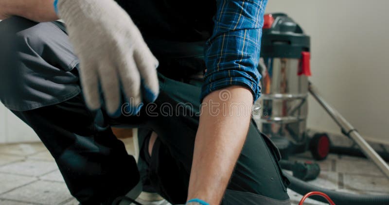 Connecting Cables with a Plug, Extension Cord Plugging in Construction ...