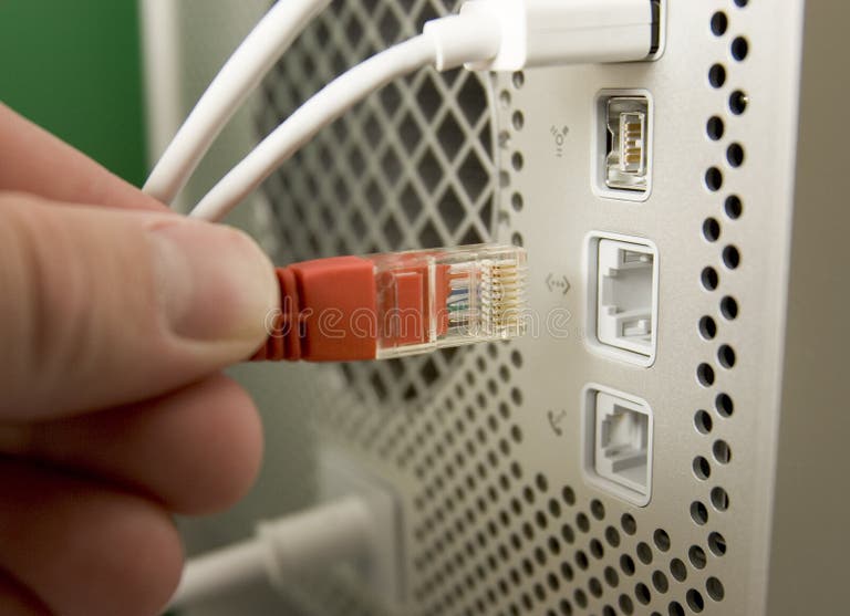 Connecting the computer stock photo. Image of information - 1011782