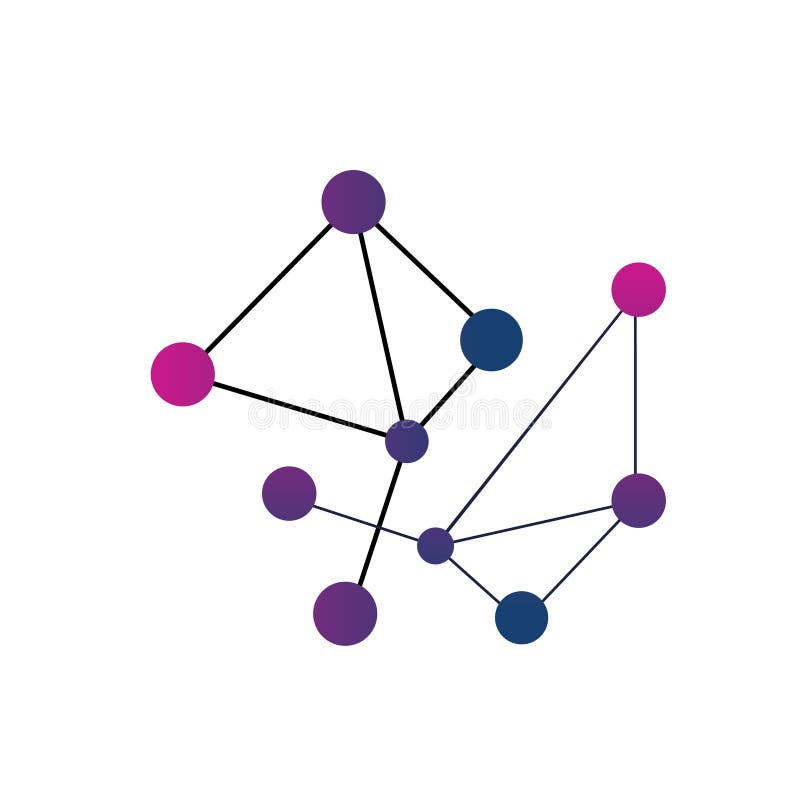 Connecting Connected Dots Logo Tech Vector Illustration Lab Design ...