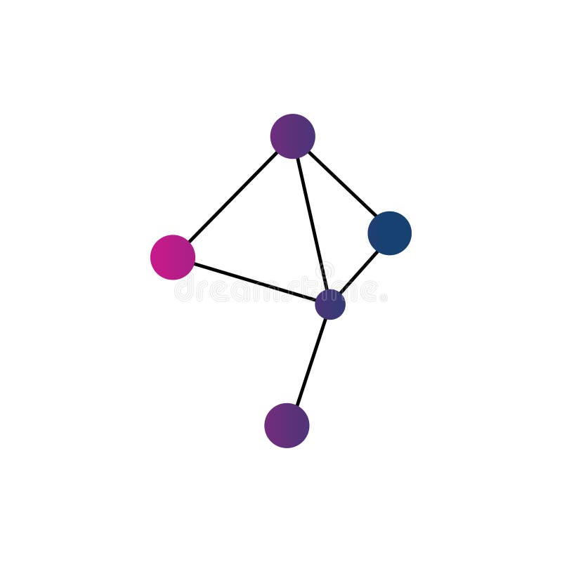 Connecting Connected Dots Logo Tech Vector Illustration Lab Design ...