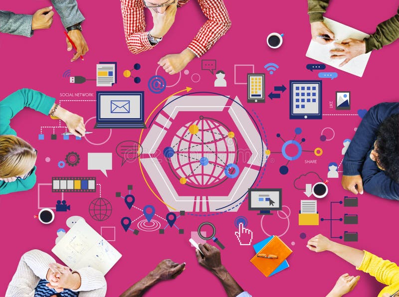 Connecting Connection Computer Digital Data Concept Stock Photo - Image ...