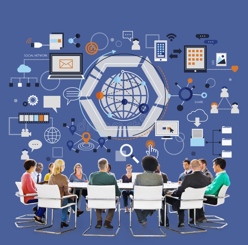 Connecting Connection Computer Digital Data Concept Stock Photo - Image ...