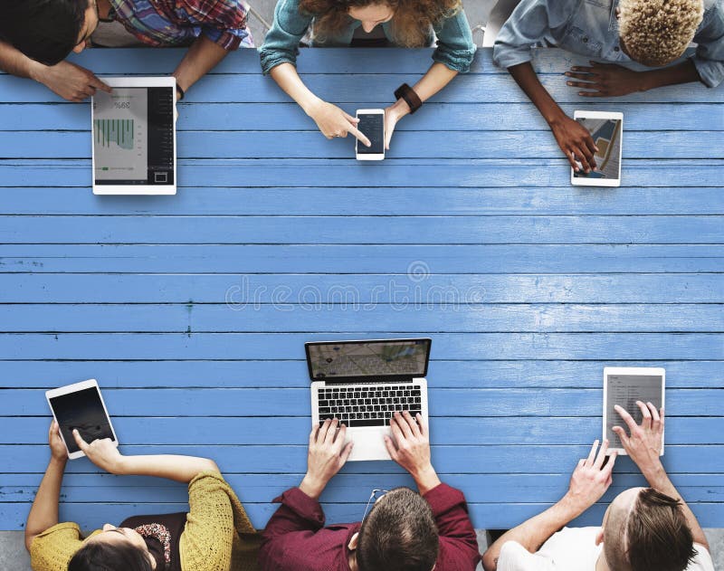 Connecting Connection Digital Device Wireless Concept Stock Photo ...