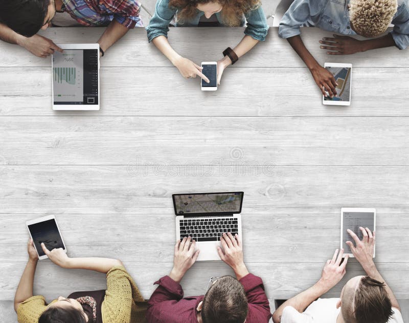 Connecting Connection Digital Device Wireless Concept Stock Photo ...