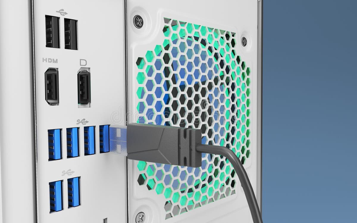 Tower Computer Monitor Mockup Stock Illustrations – 19 Tower Computer ...