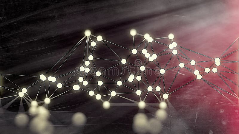 Connecting Dots and Lines Beige Red and Black Blurred Background Image ...