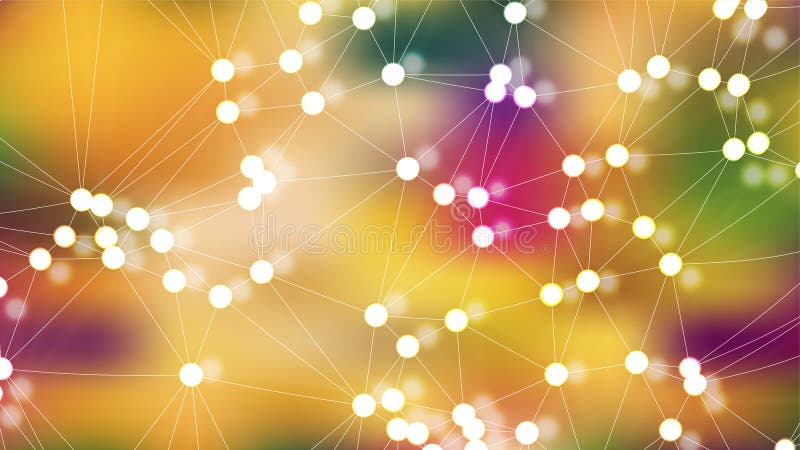 Connecting Dots and Lines Colorful Abstract Background Stock Vector ...