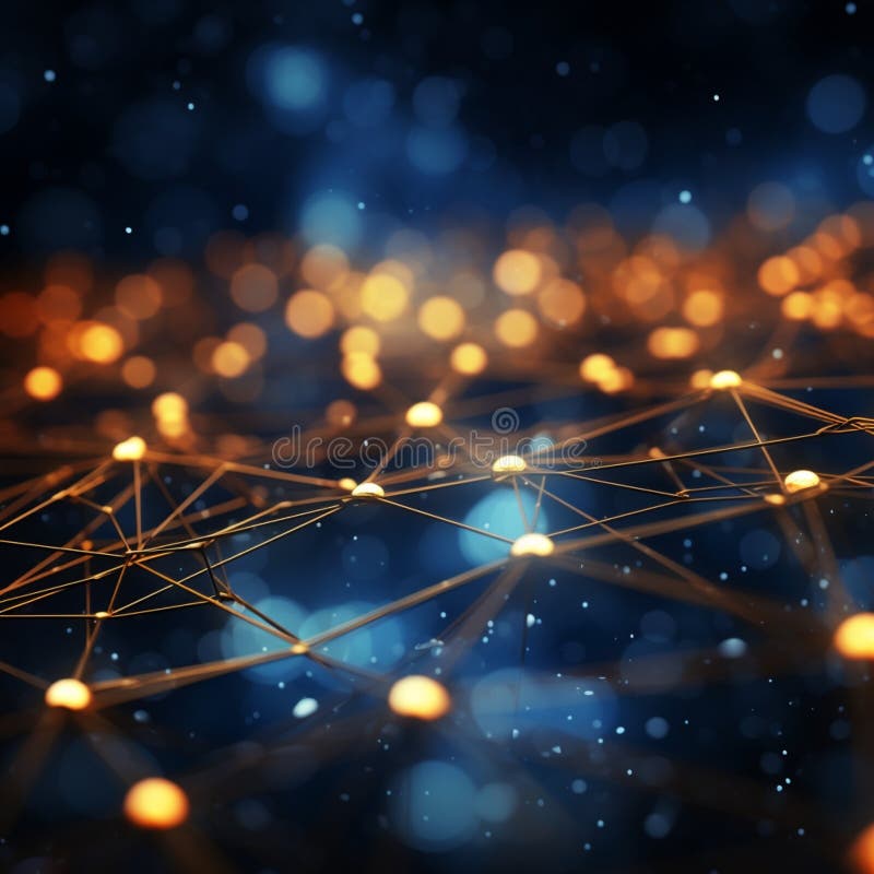 Connecting Dots and Lines, Network Concept, Abstract Tech Background ...