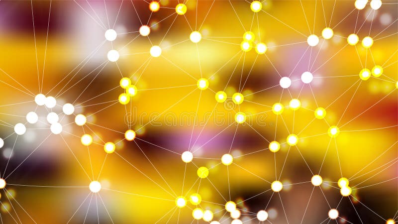 Connecting Dots and Lines Pink and Yellow Abstract Background Stock ...