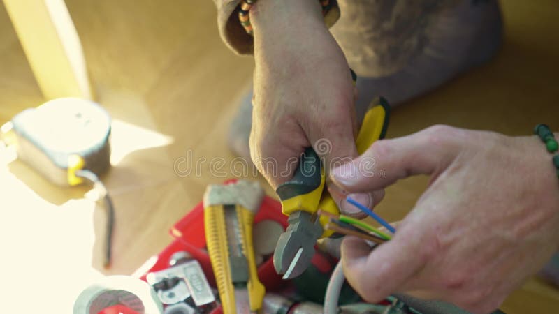 Connecting Electrical Wires To the Plug. Stock Footage - Video of ...