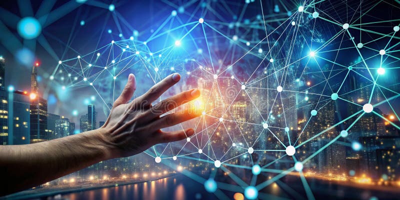 Connecting the Global Economy a Hand Reaches into a Complex Digital ...