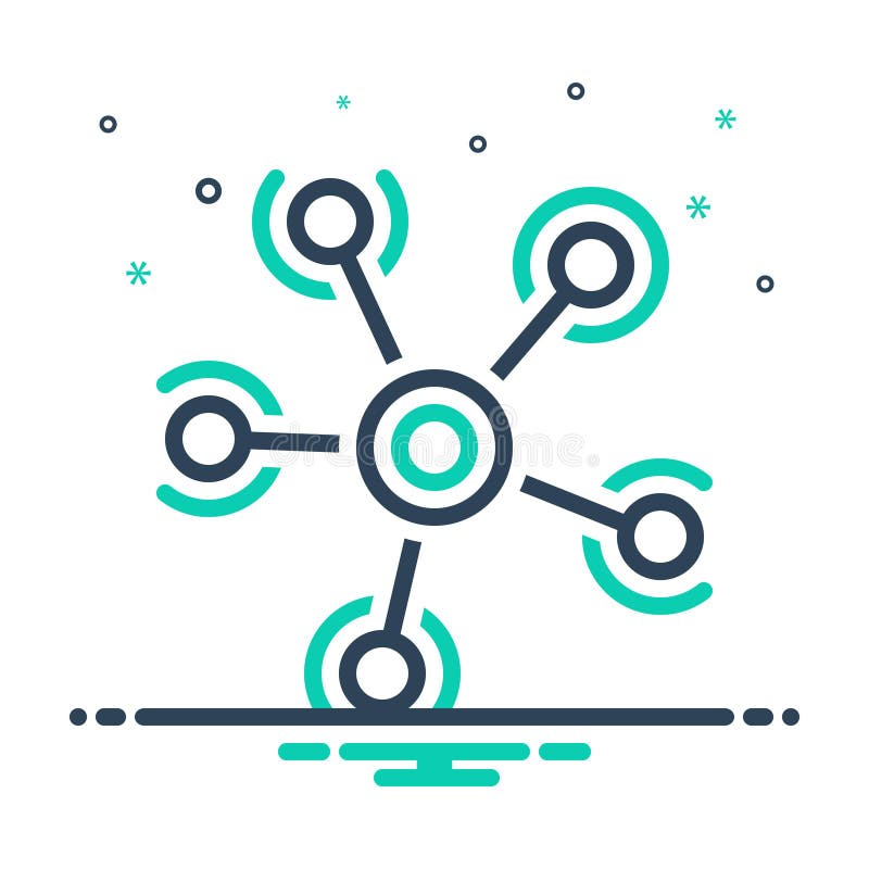 Mix Icon for Connecting, Hub and Network Stock Vector - Illustration of ...