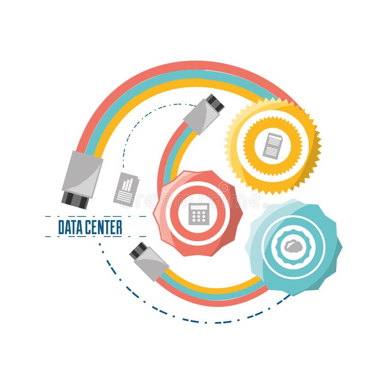 Connecting Information with Diferents Device Stock Vector ...