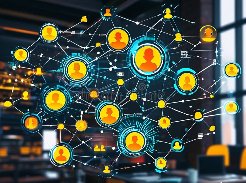 Connecting Internet Online Social Media Social Network Concept Stock ...