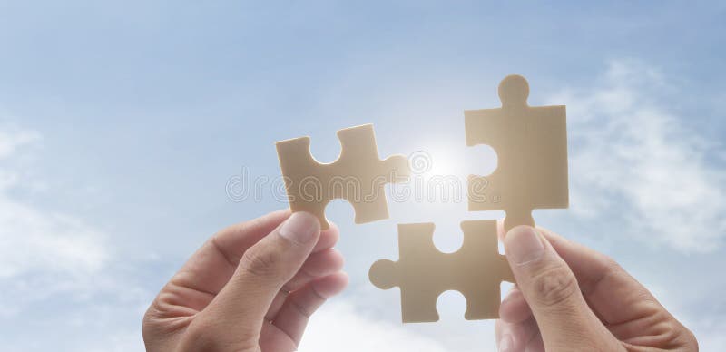 Connecting Jigsaw Puzzle. Business Solutions Success Stock Image ...