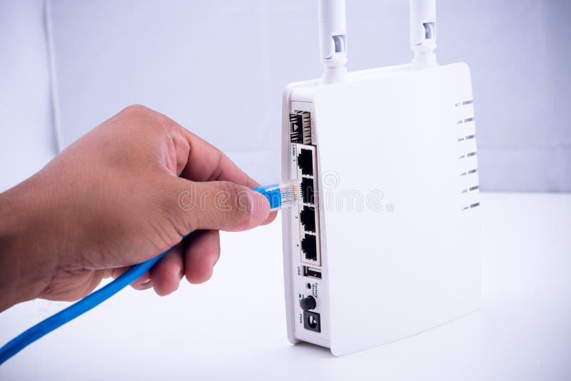 Connecting LAN port stock image. Image of electric, ethernet - 43960685