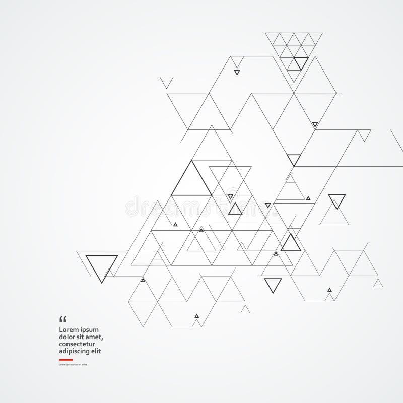 Connecting Lines and Dots for Science Network Pattern. Hexagon and ...