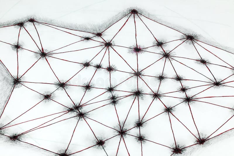 Connecting lines drawing stock image. Image of drawn - 87693267