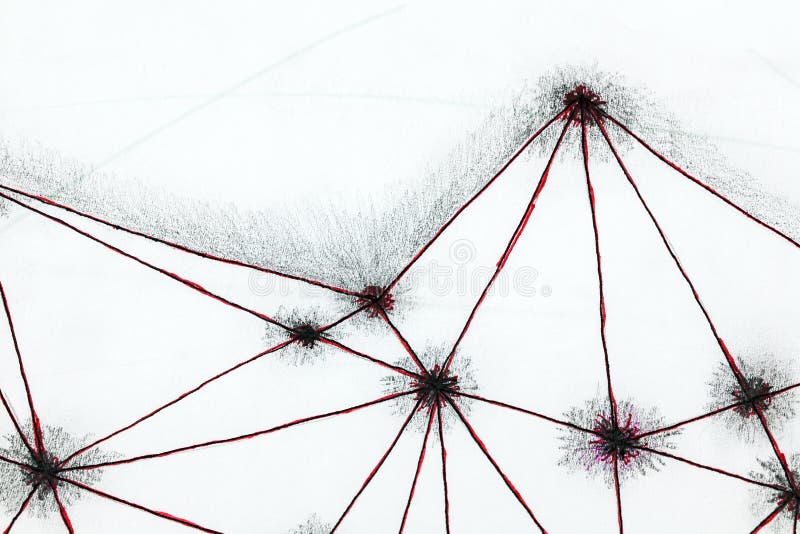 Connecting lines drawing stock photo. Image of design - 87693230