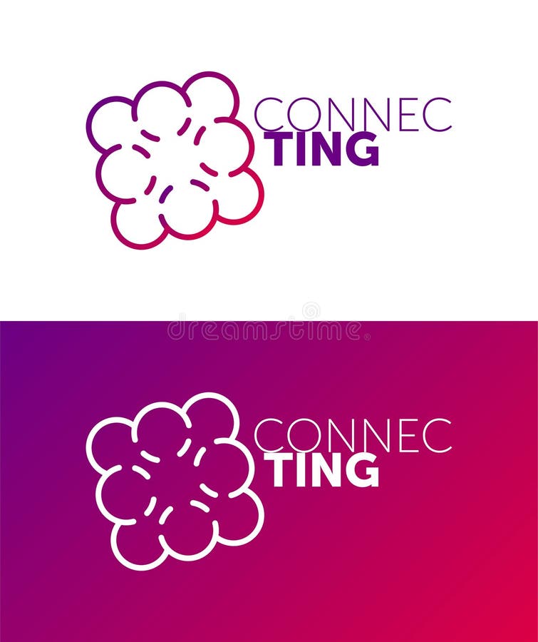 Connecting Logo. Circle Vector Objects. Line Logo Stock Vector ...