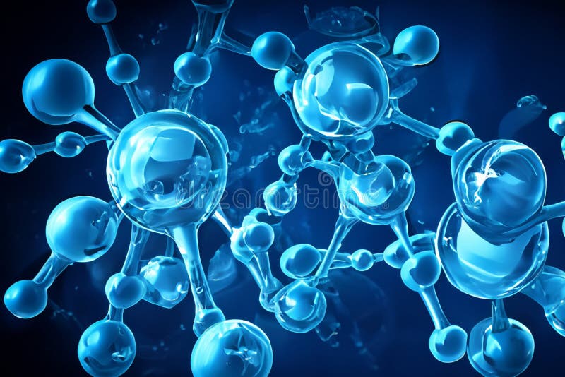 Connecting Micro Molecules stock illustration. Illustration of micro ...