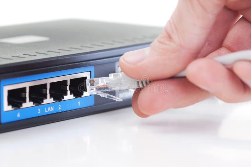 Plug-in modem stock image. Image of hand, business, communication - 8787637