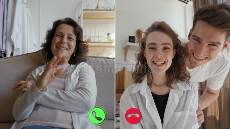 Connecting Online through Video Call for Meaningful Conversation Stock ...