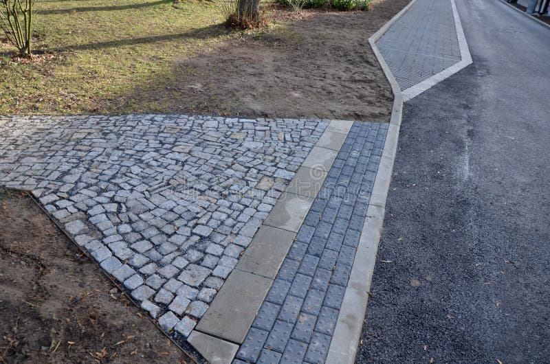 Connecting the Park Path and Sidewalk To the Asphalt Road Using a Strip ...
