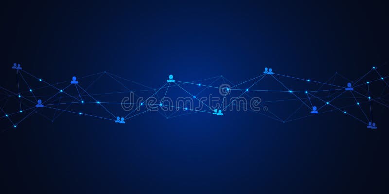 Connecting People and Communication Concept, Social Network Stock Illustration - Illustration of ...