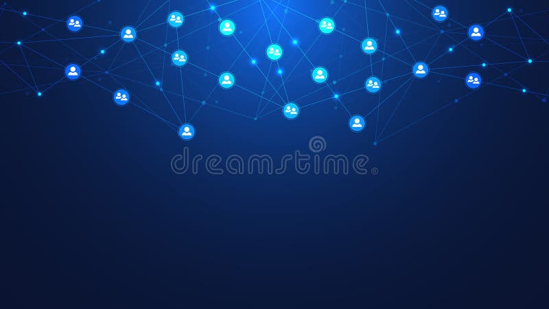 Connecting People and Communication Concept, Social Network Stock ...