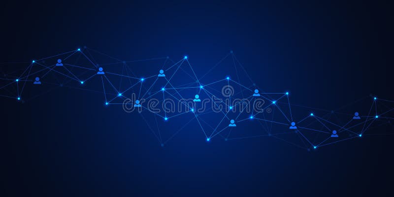 Connecting People and Communication Concept, Social Network. Vector ...