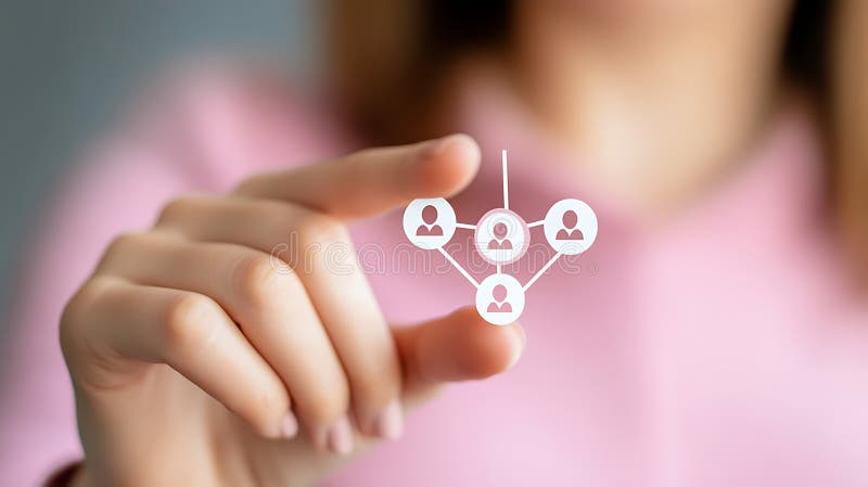 Connecting People in a Digital Network Concept Stock Illustration ...