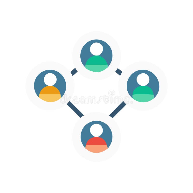 Connecting People Icon for Social Interactions Stock Vector ...