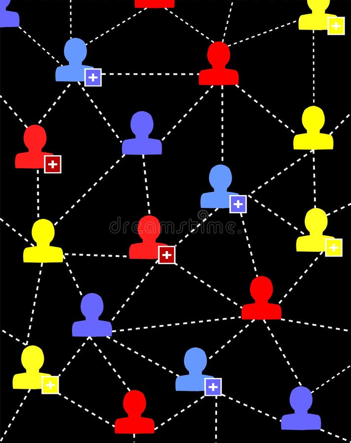 Connecting People stock illustration. Illustration of groups - 32097506