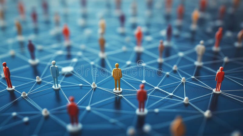 Connecting People on the Internet, Social Network Connection Stock ...