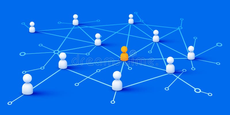 Connecting People. Social Network Concept Stock Vector - Illustration ...