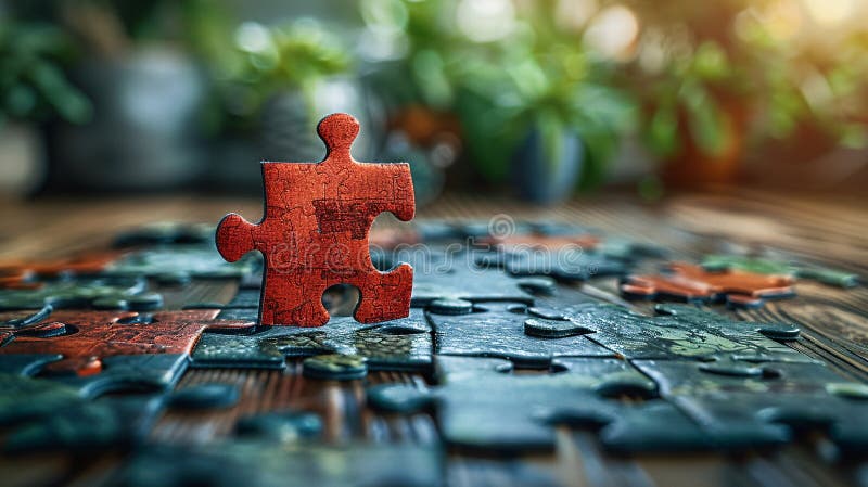 Connecting the Pieces: Paper Puzzle Piece Fitting into Larger Puzzle ...