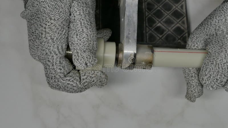 Connecting of Pipes by Melting Using Plastic Pipe Welding Machine ...