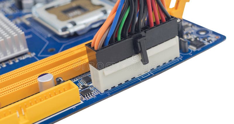 Connecting the Power Supply, Computer Power Supply Stock Image - Image ...