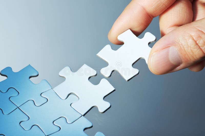 Connecting puzzle piece. stock photo. Image of symbol - 36252218