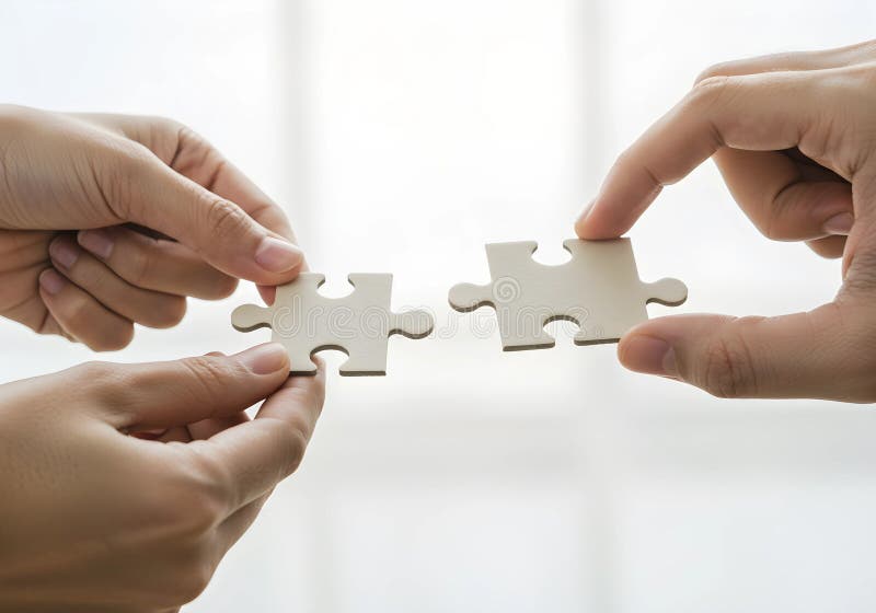 Connecting the Pieces stock illustration. Illustration of teamwork ...