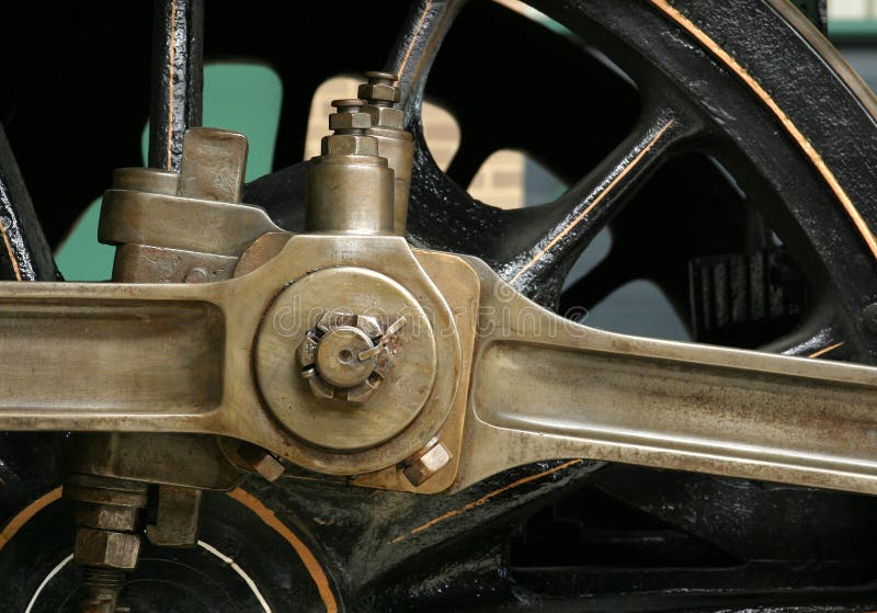 Steam Locomotive Coupling Rods Stock Photo - Image of black, close ...