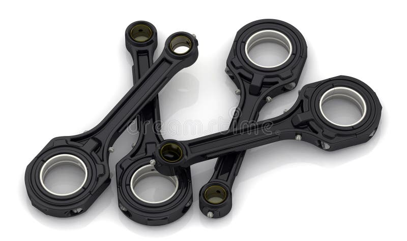The Connecting Rods of Internal Combustion Engine Stock Illustration ...