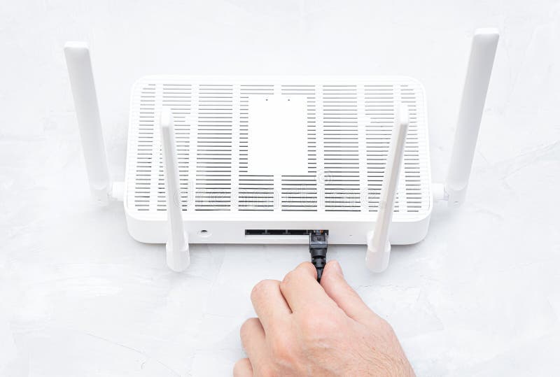 Connecting Router To the Internet Connection Stock Photo - Image of ...